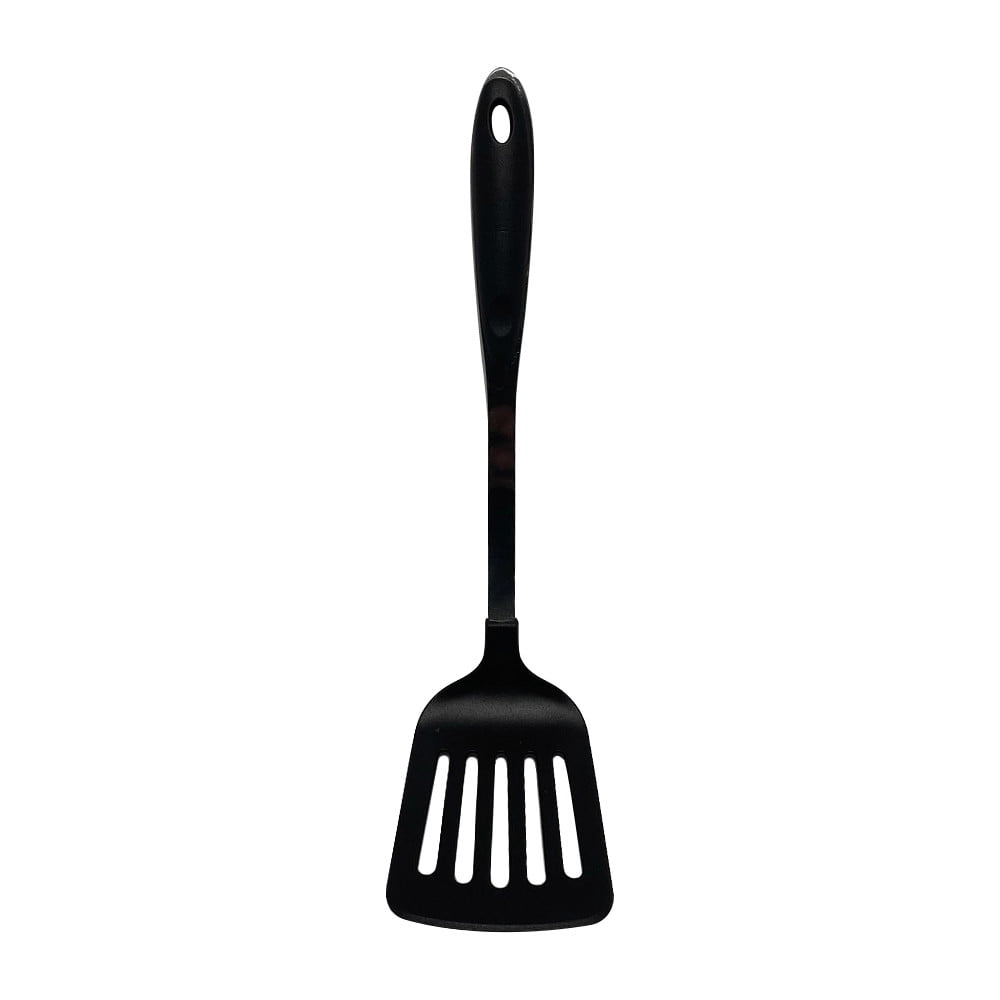 12-Inch Black Nylon Slotted Spatula, Stainless Steel Handle - Walmart.com