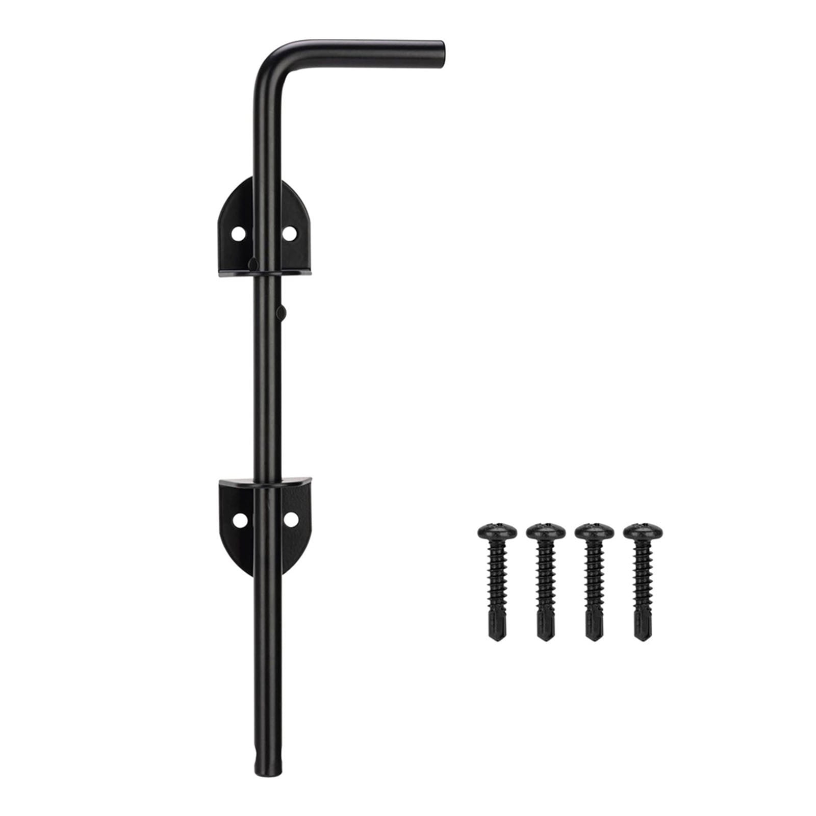 12 Inch Black Steel Cane Bolt Gate Drop Rod for Wooden Fence Heavy Duty ...