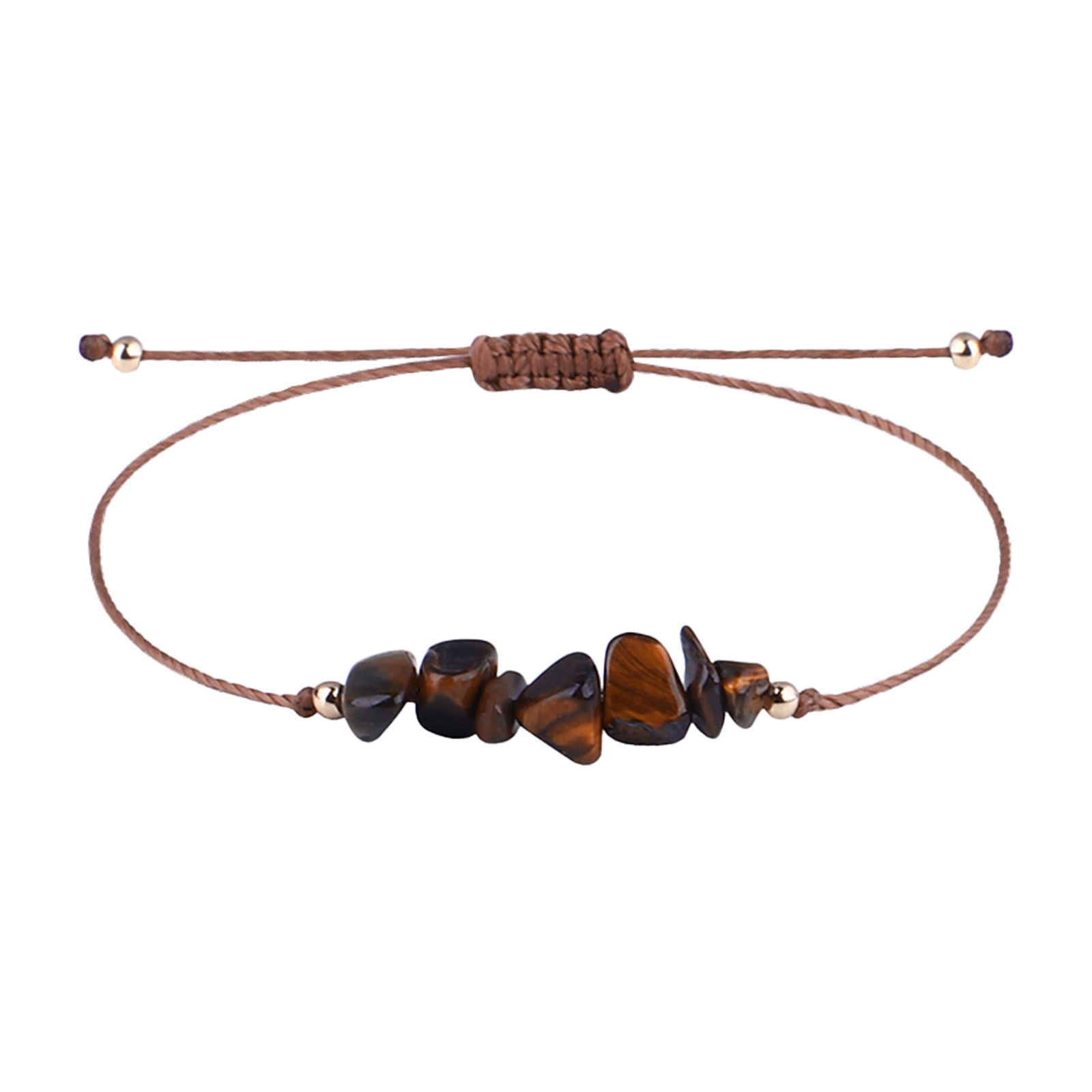 12 Inch Bracelet Irregular Natural Stone Handmade Braided Bracelet ...