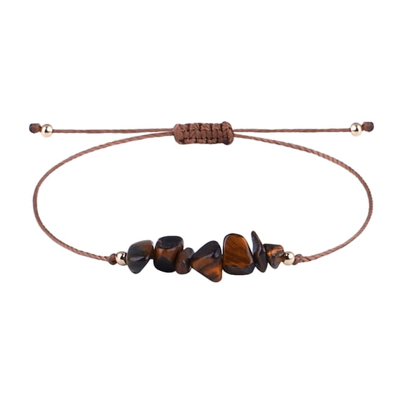 12 Inch Bracelet Irregular Natural Stone Handmade Braided Bracelet ...
