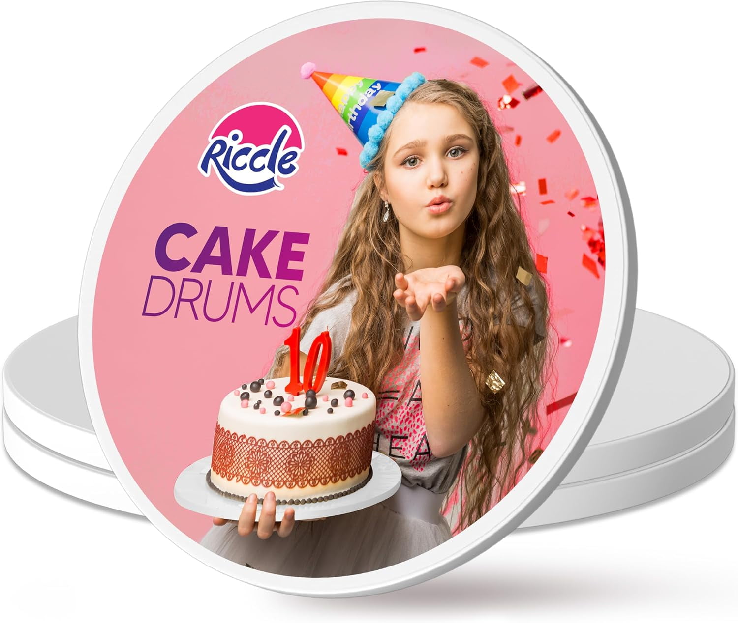 12 Inch Cake Drum Pack of 3 - Smooth-Edged - Sturdy Boards Round - Bend ...