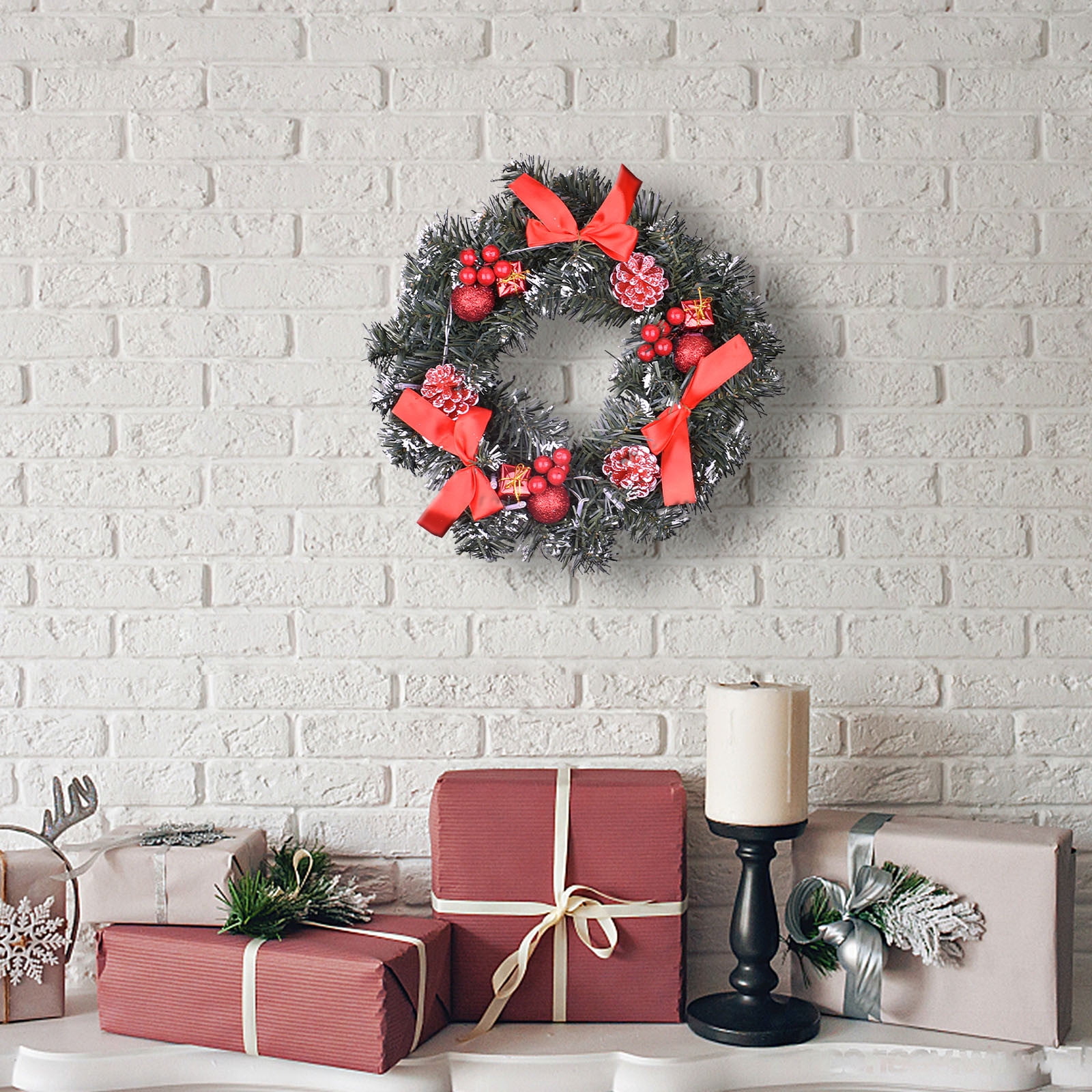 12 Inch Christmas Wreath Small Christmas Wreaths for Front Door with ...