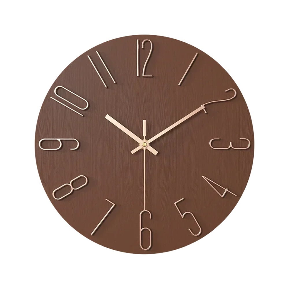 12 Inch Clock Wall Clock Living Room Mute Home Modern Simple Clock Wall ...