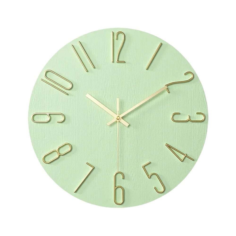 12 Inch Clock Wall Clock Living Room Mute Home Modern Simple Clock Wall ...