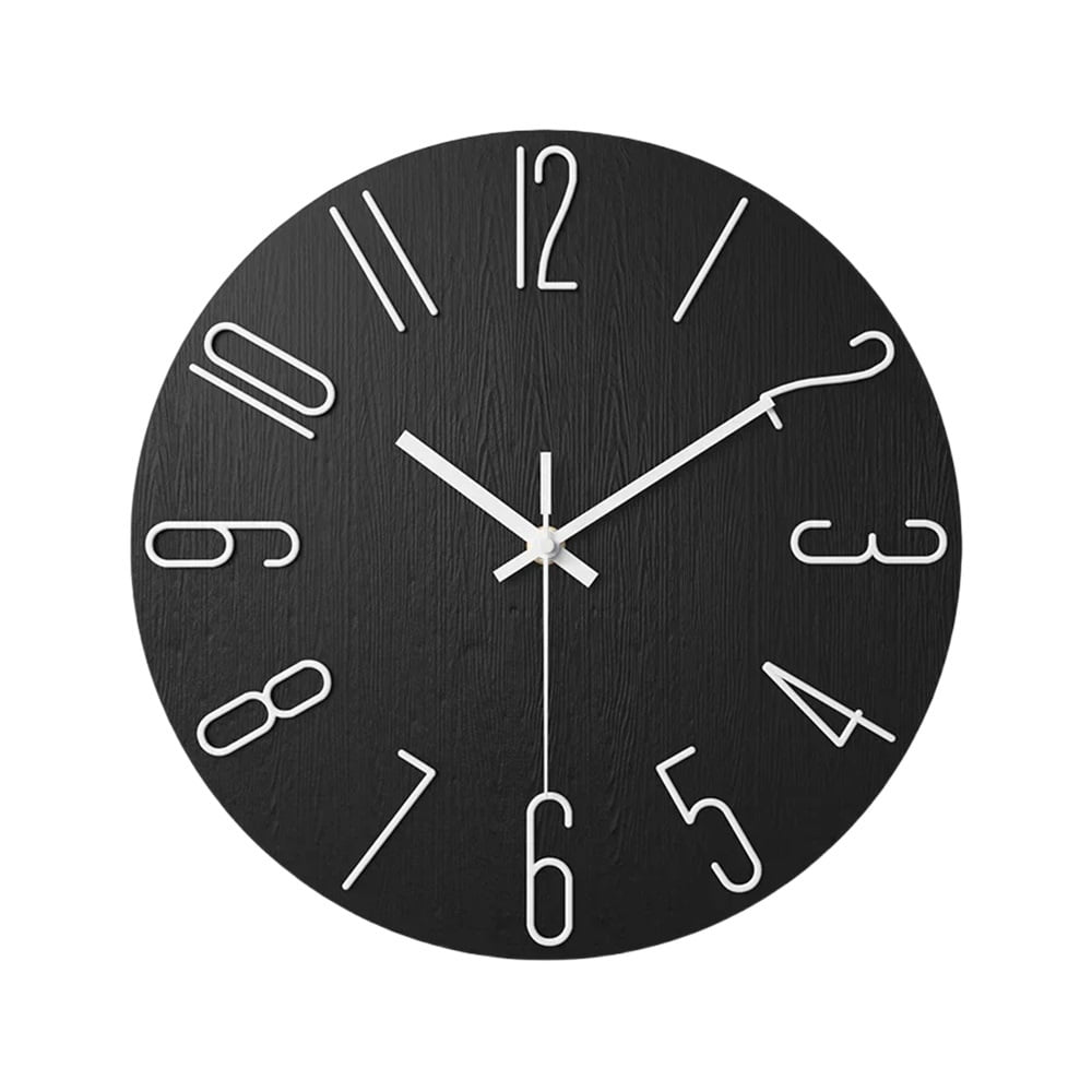 12 Inch Clock Wall Clock Living Room Mute Home Modern Simple Clock Wall ...