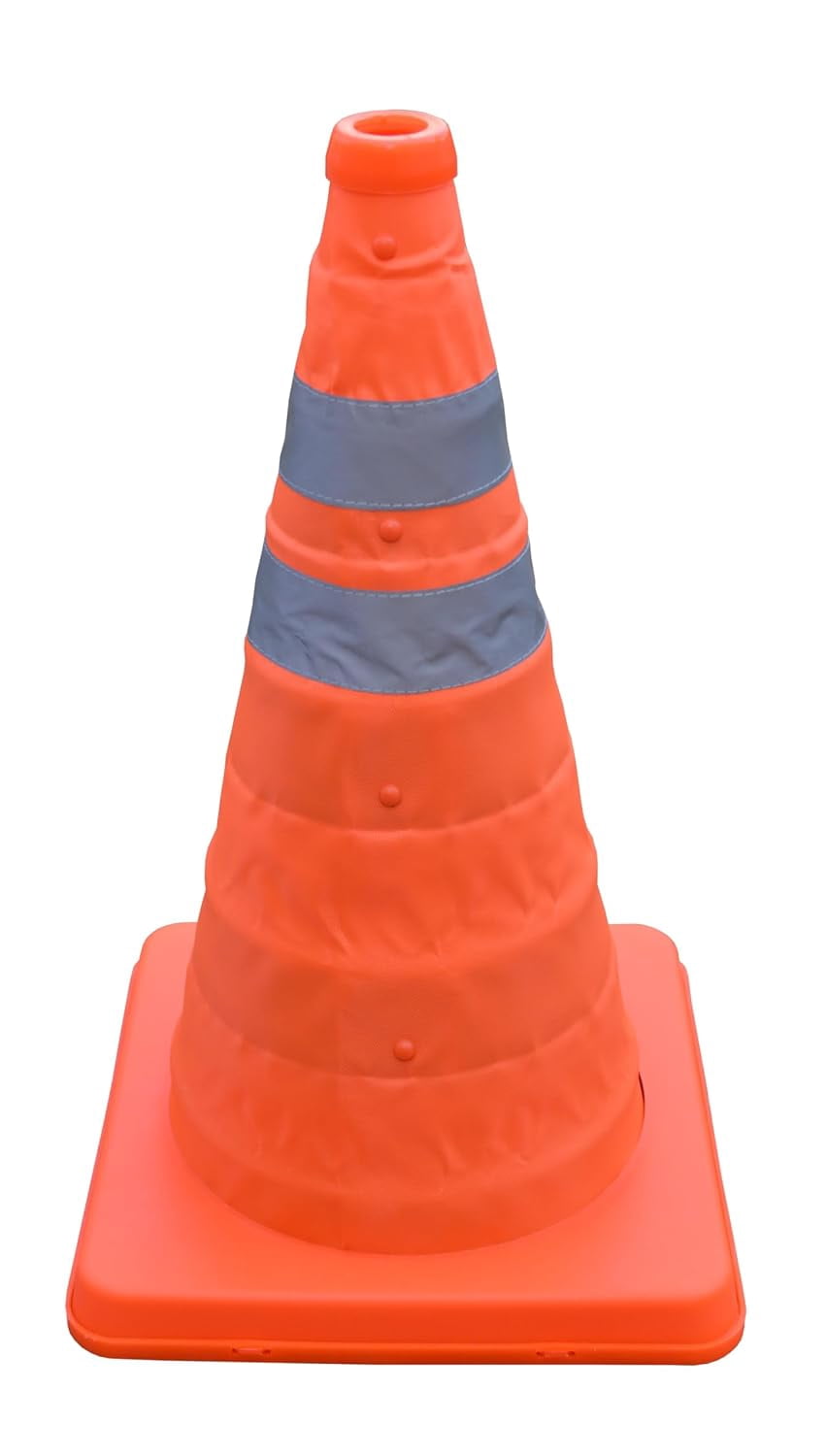 12 Inch Collapsible Reflective Safety Cone, Orange Pop Up Traffic Cone ...