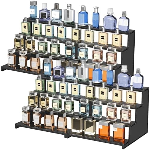 12 Inch Cologne Organizer for Men, 4 Tier Large Plastic Perfume Stand ...
