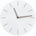 12 Inch Contemporary White MDF Wooden Wall Clock with Quiet Quartz Easy ...