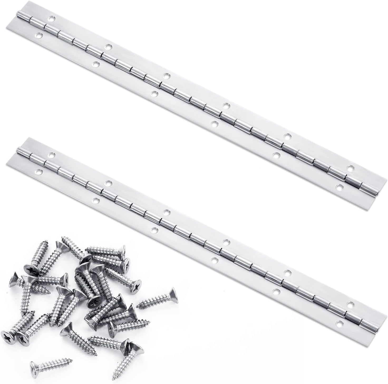 12 Inch Continuous & Piano Hinges, 2Pcs Stainless Steel Continuous ...