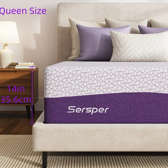 12-Inch Cooling Memory Foam Mattress - Gel & Bamboo Charcoal ...