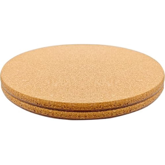 12 Inch Cork Plant Coasters, 2 Pcs Double Layers Thickened Cork Plant ...