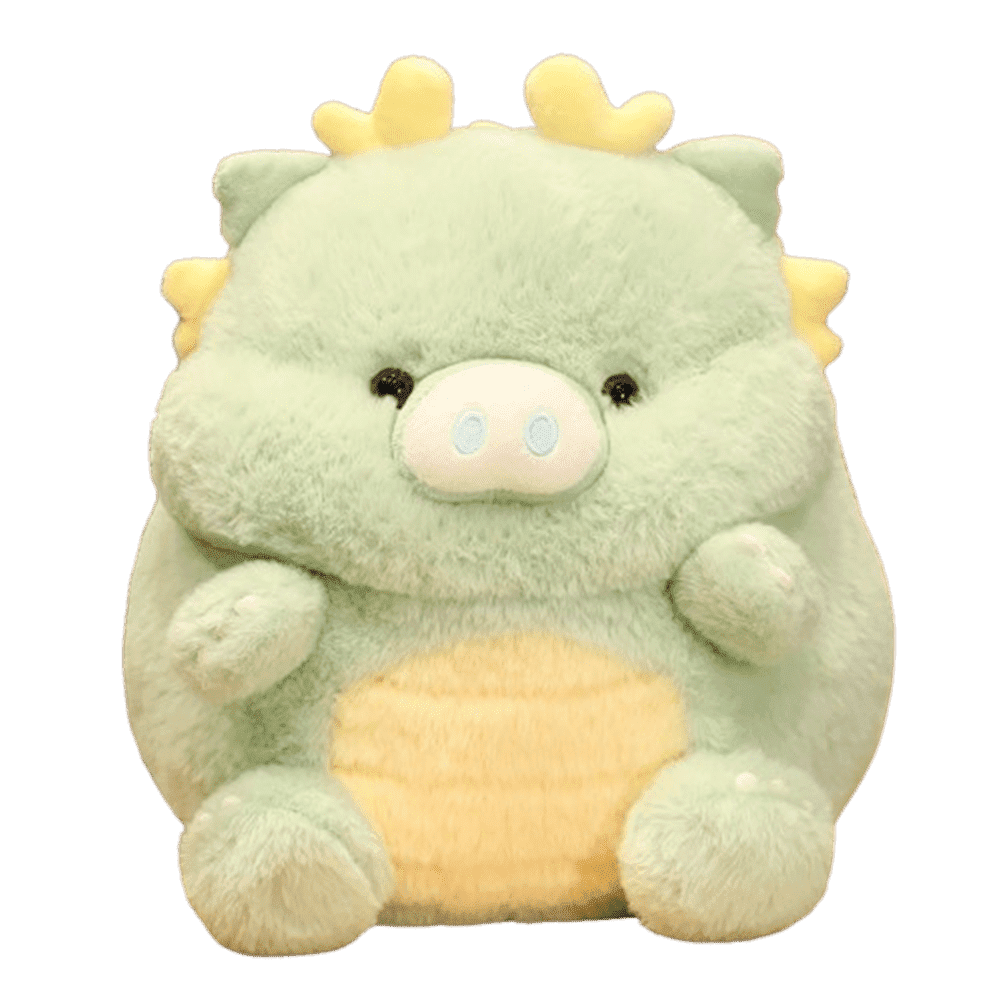 12 Inch Cute Chubby Dragon Pig Plush Toy Soft Cartoon Colorful Pig Doll ...
