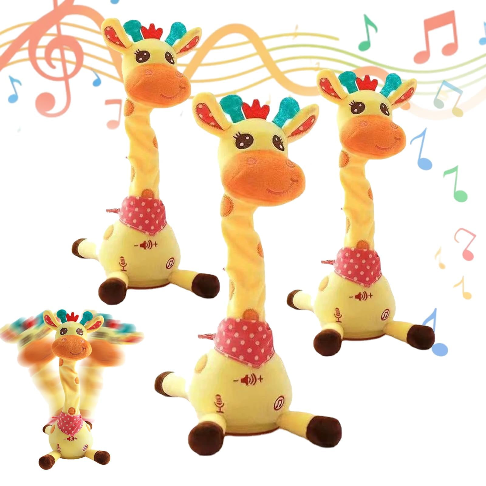 12 Inch Dancing Giraffe Singing 10 Children'S Song, Stuffed Baby Toy ...