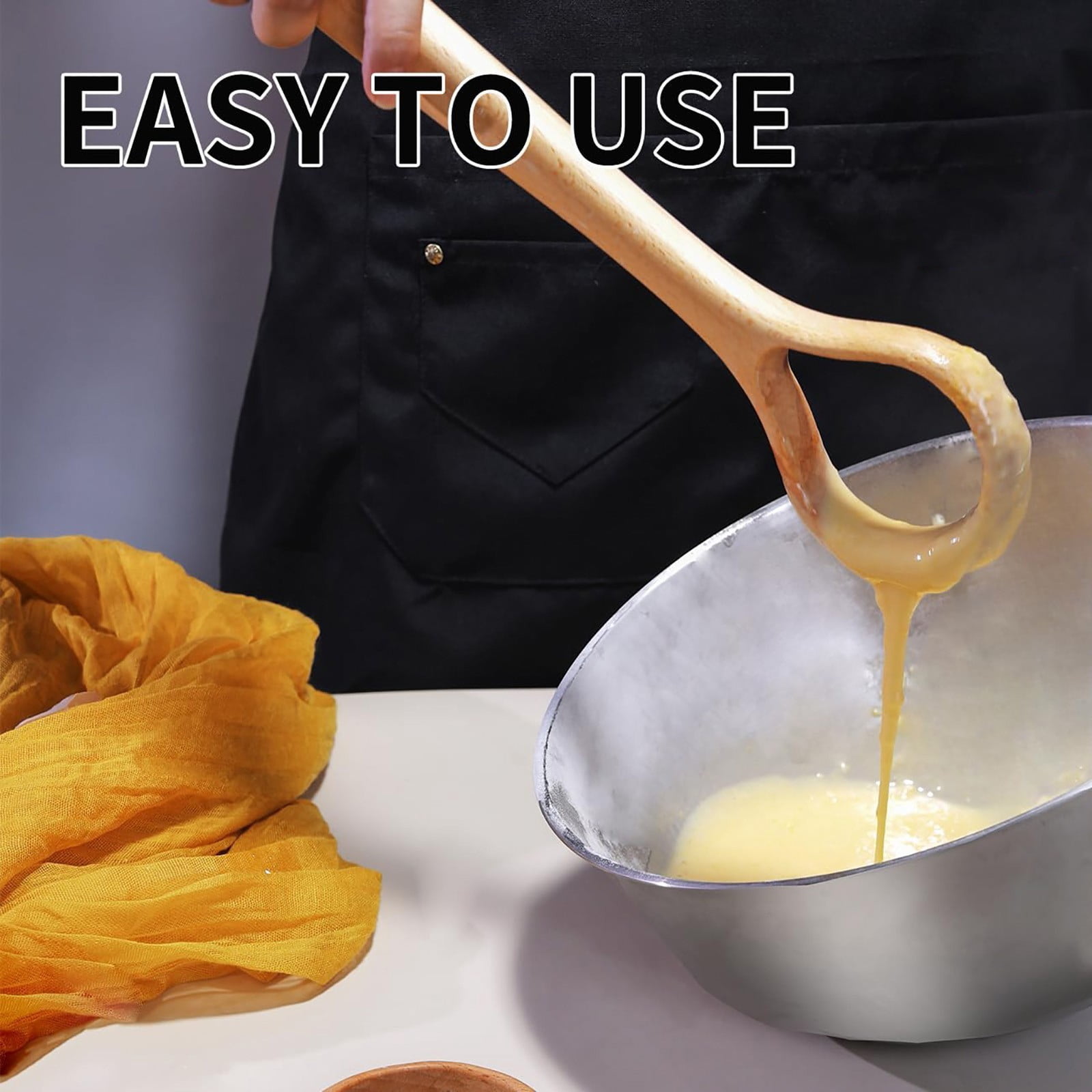 12-Inch Danish Dough Whisk - Wooden for Sourdough Bread Baking Supplies ...