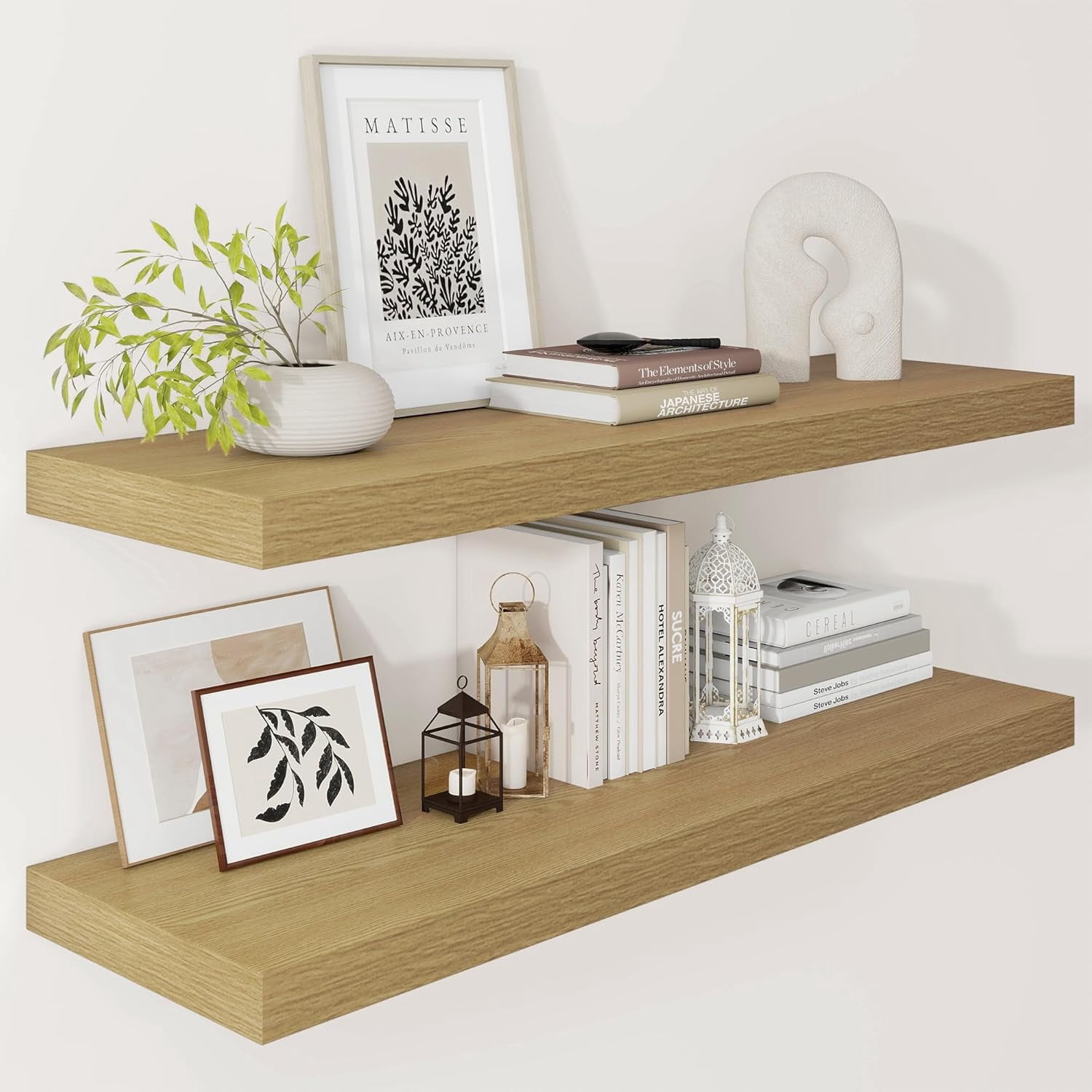12 Inch Deep Floating Shelves 36 inch Long, 2 Inch Thick Wall Shelves ...