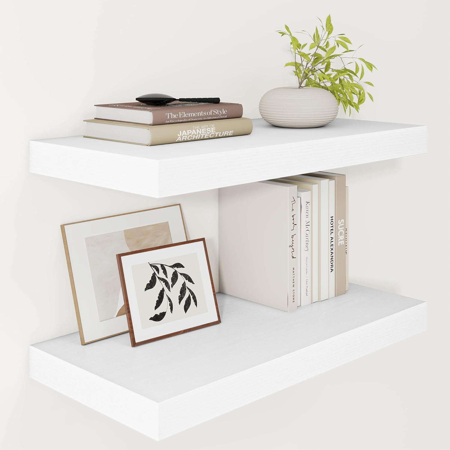 Deep Floating Shelves Long Thick Wall Shelves with Invisible Brackets ...