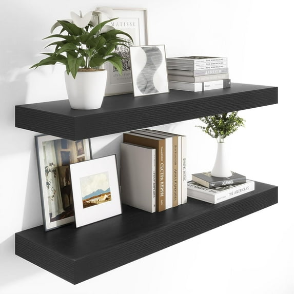 12 Inch Deep Floating Shelves 48 x 12 Long Wall Shelf Large Display ...