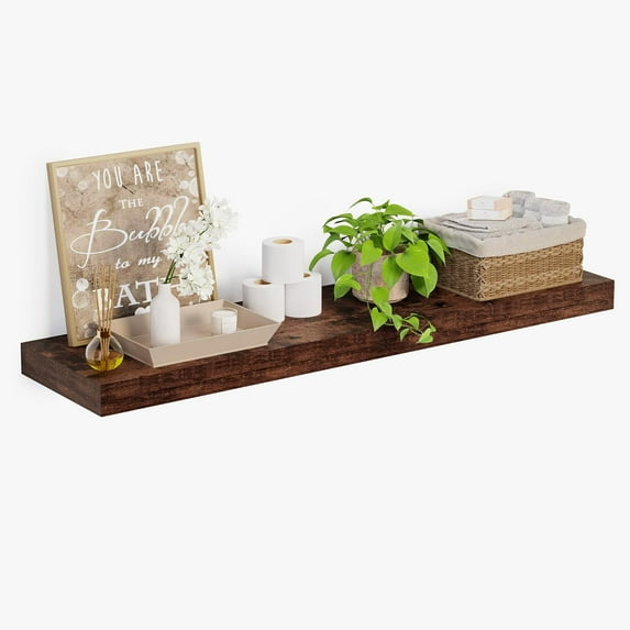 12 Inch Deep Floating Shelves 48 x 12 Long Wall Shelf Large Display ...