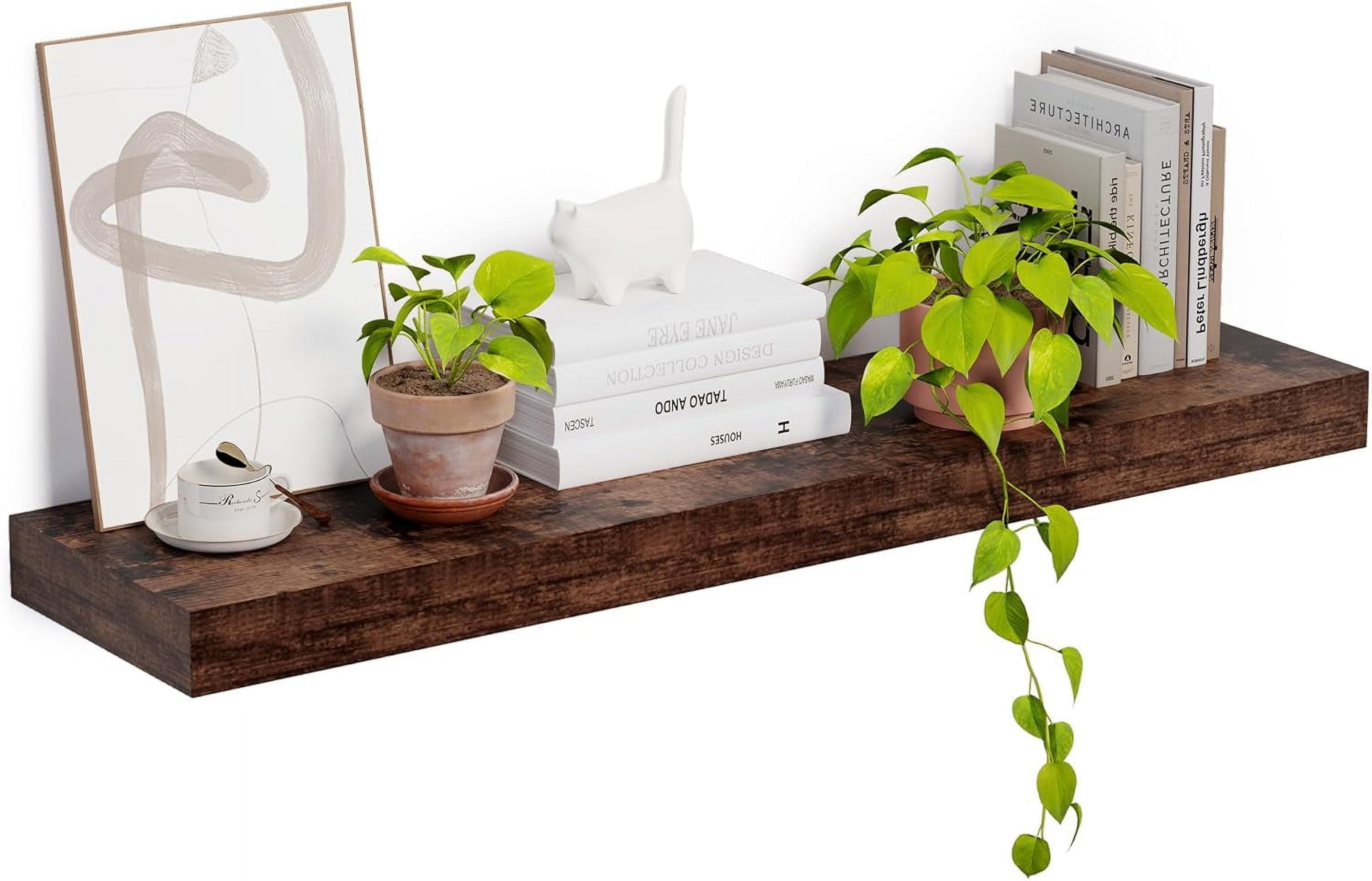 12 Inch Deep Floating Shelves, 48 x 12 inches Long, Large Display ...