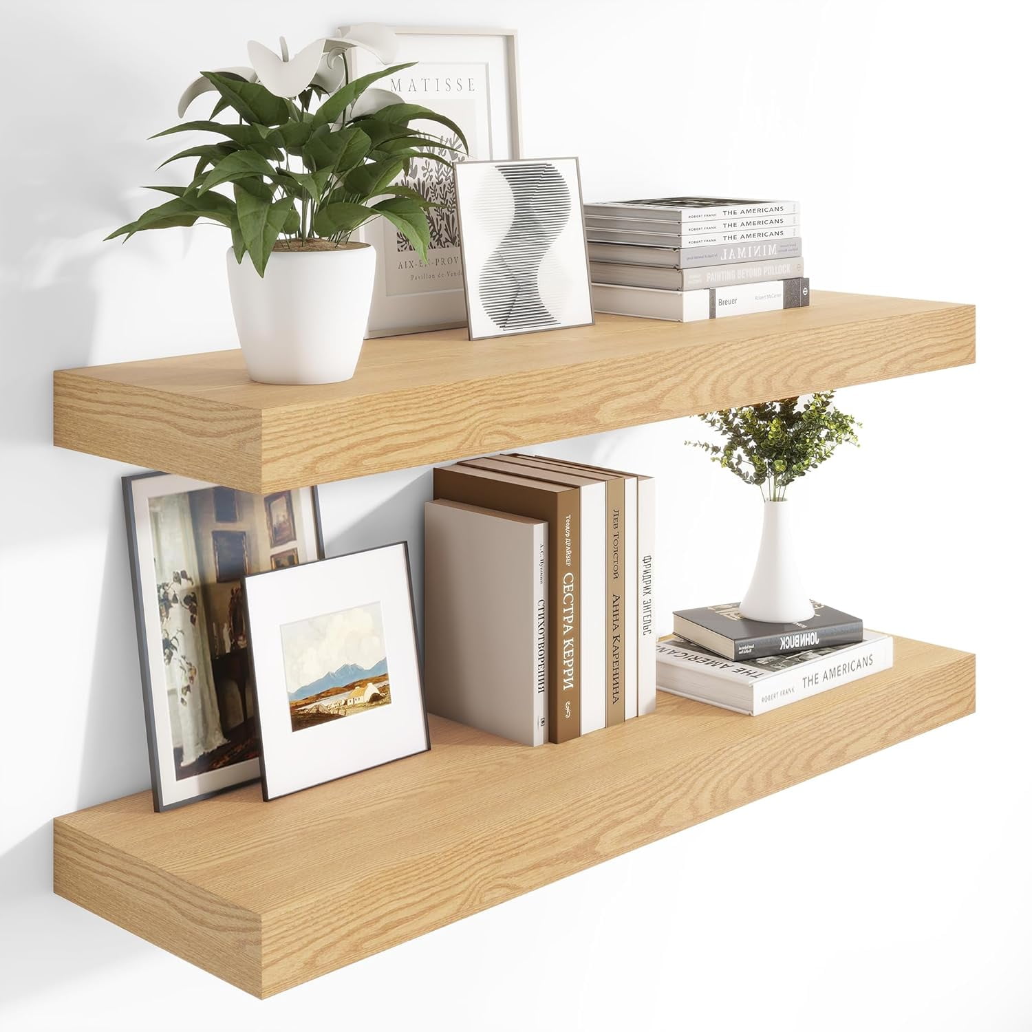 12 Inch Deep Floating Shelves, 48 x 12 inches Long Wall Shelf, Large ...