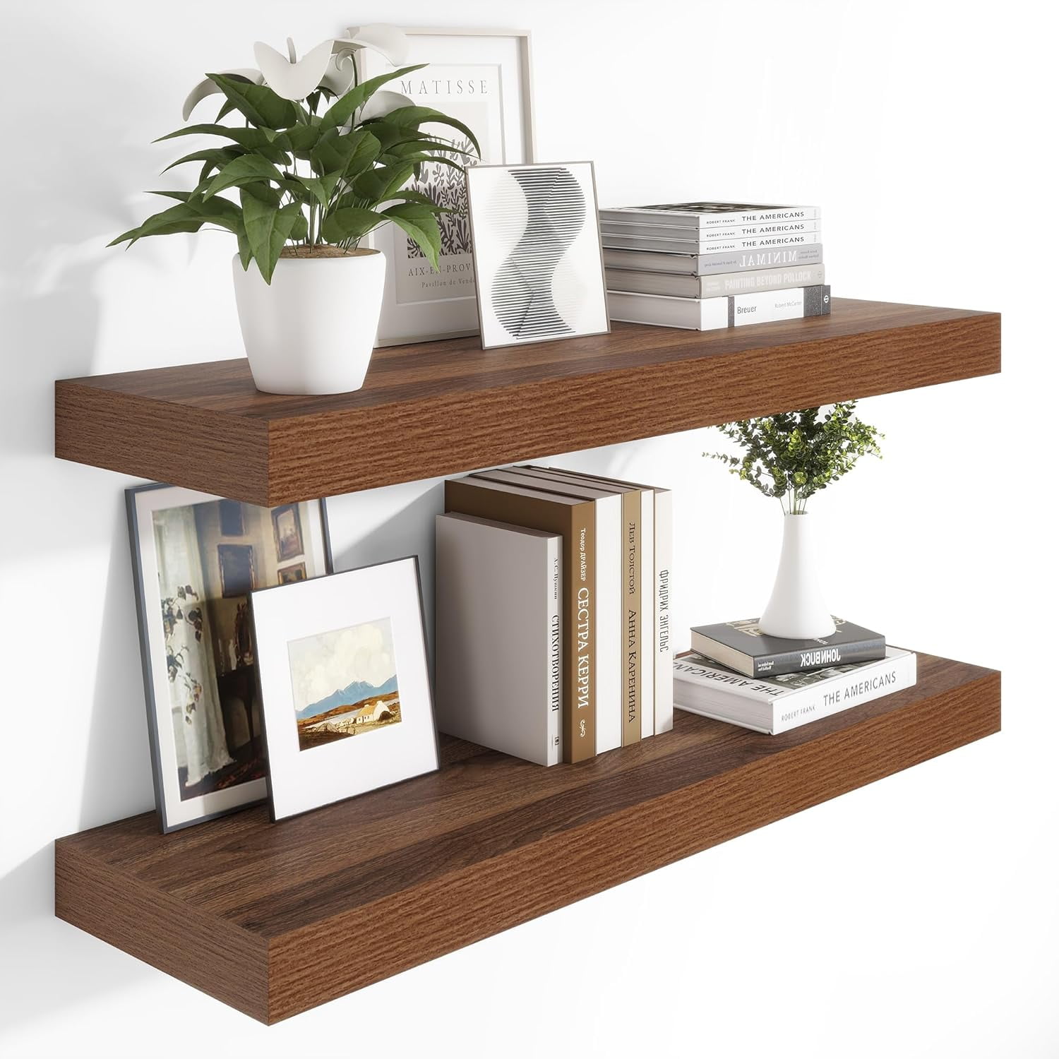 12 Inch Deep Floating Shelves, 48 x 12 inches Long Wall Shelf, Large ...