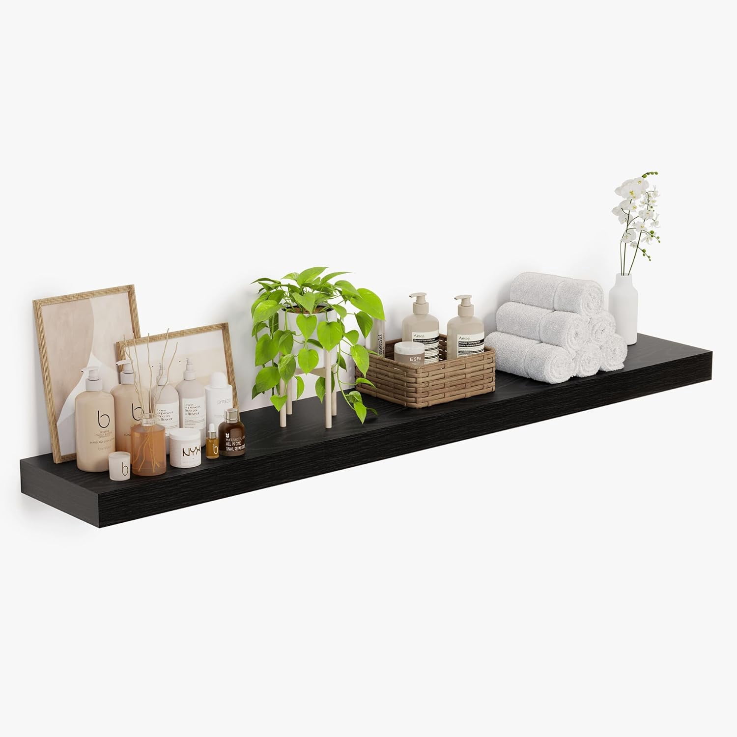 12 Inch Deep Floating Shelves, 72 x 12 inches Long, Large Extra Display ...
