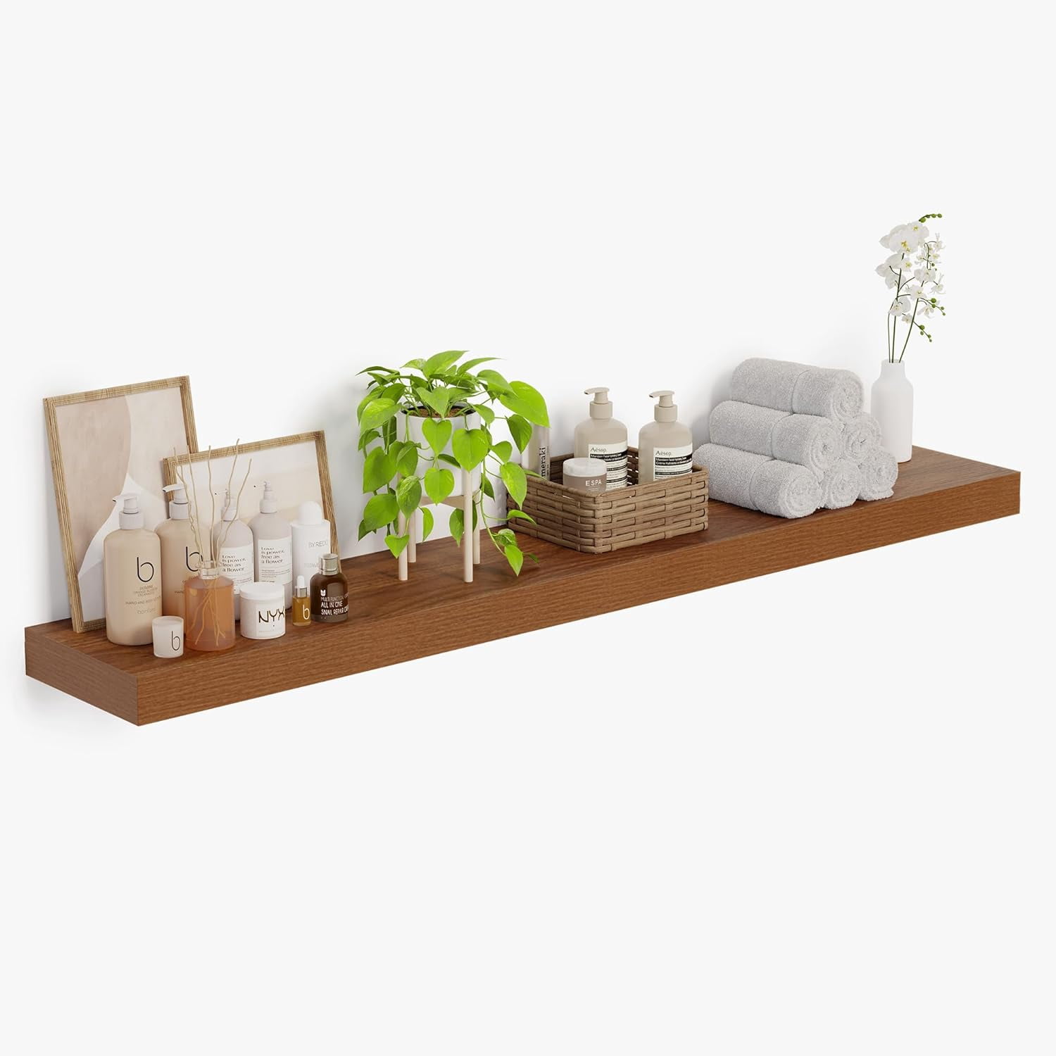 12 Inch Deep Floating Shelves, 72 x 12 inches Long Wall Shelf, Large ...