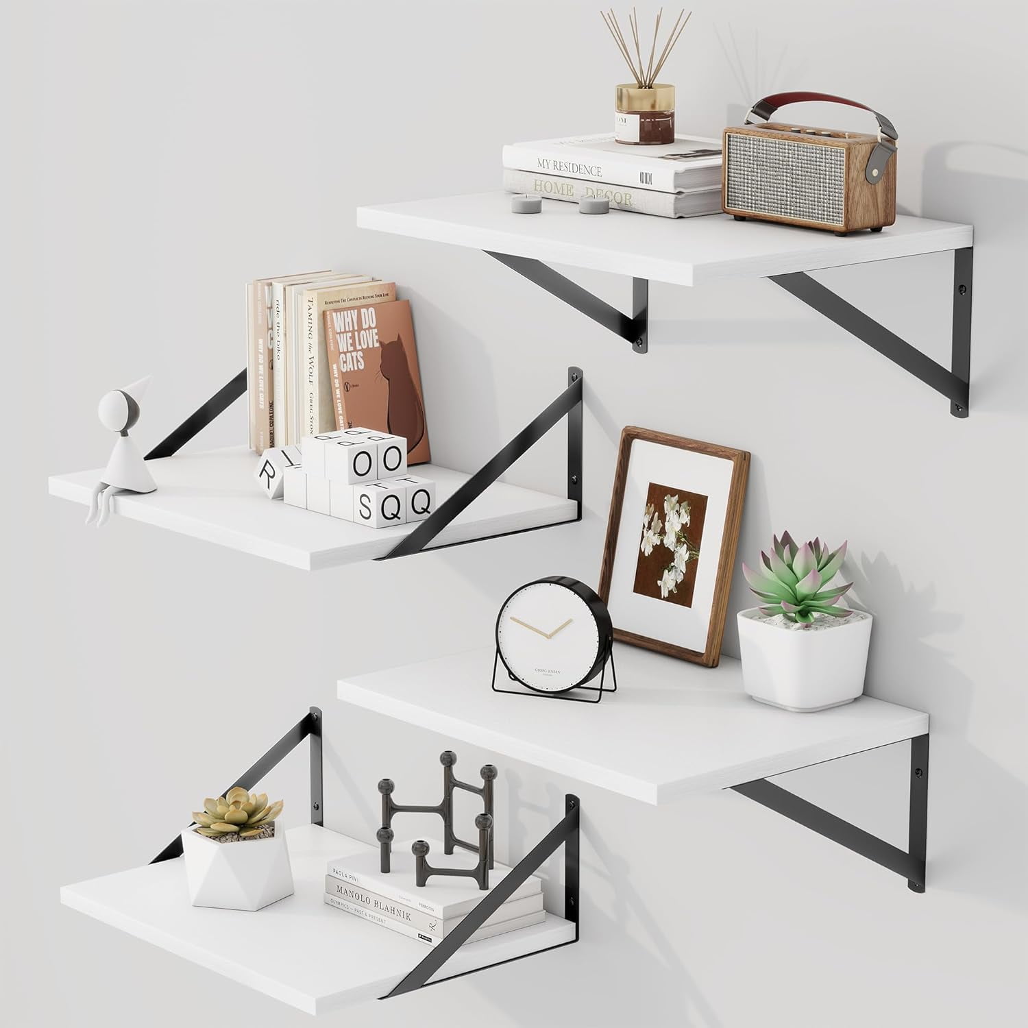 12 Inch Deep Floating Shelves for Wall, 16W x 12D Wide Floating Shelves ...