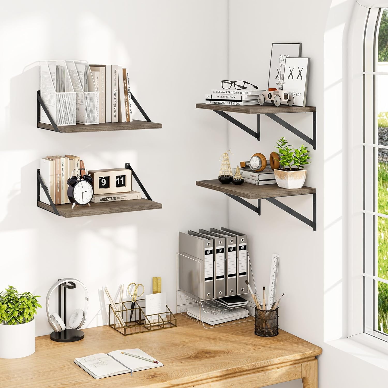 12 Inch Deep Floating Shelves for Wall, 16W x 12D Wide Floating Shelves ...