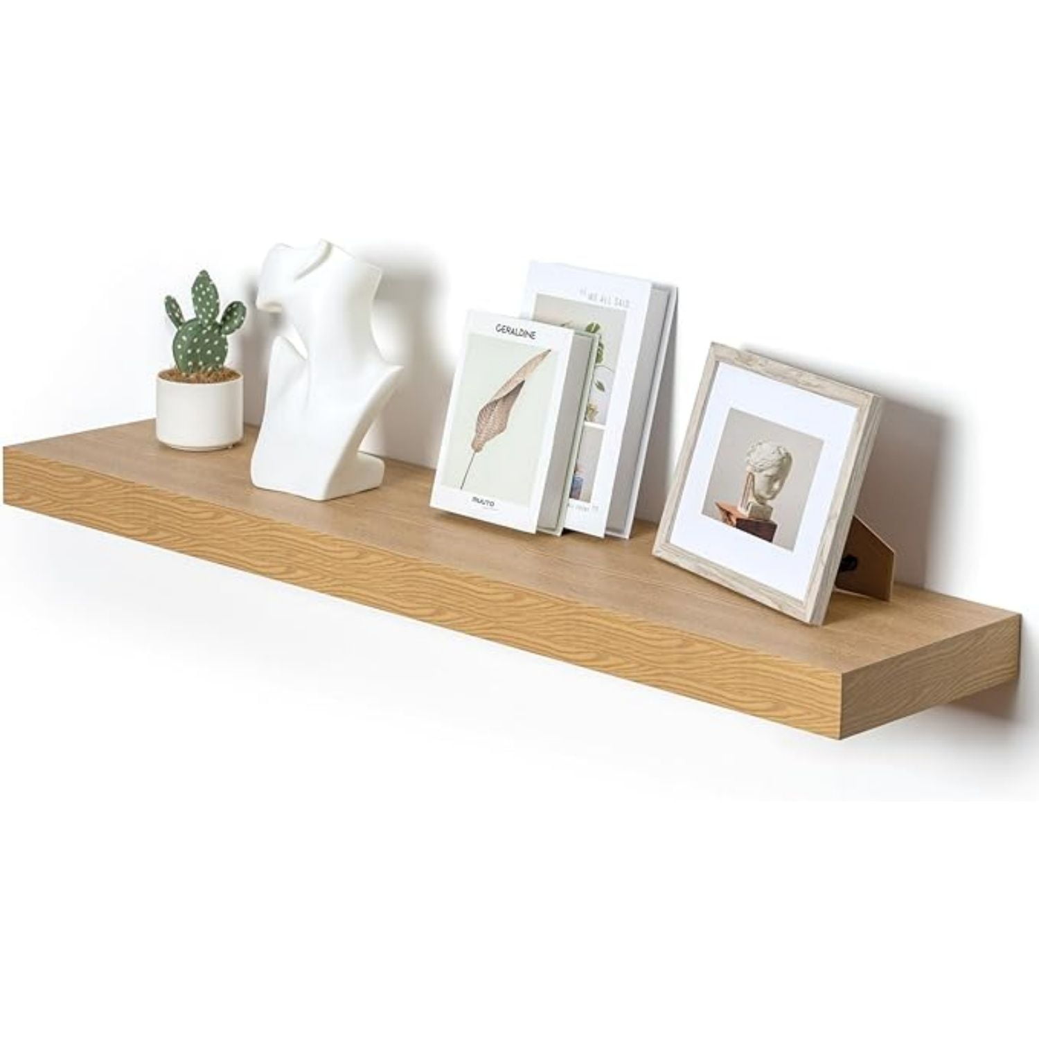12 Inch Deep Floating Shelves for Wall, 48W x 12D Rustic Oak Wood ...