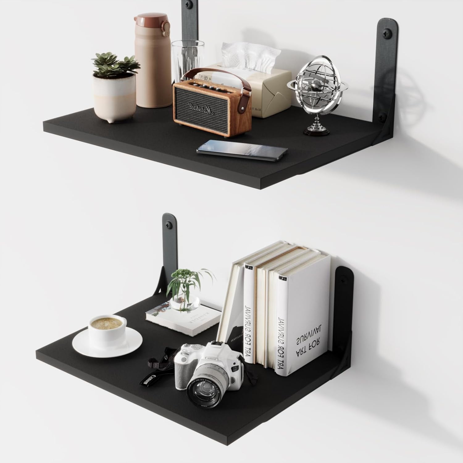 12 Inch Deep Floating Shelves for Wall, Wide and Large Wall Mounted ...