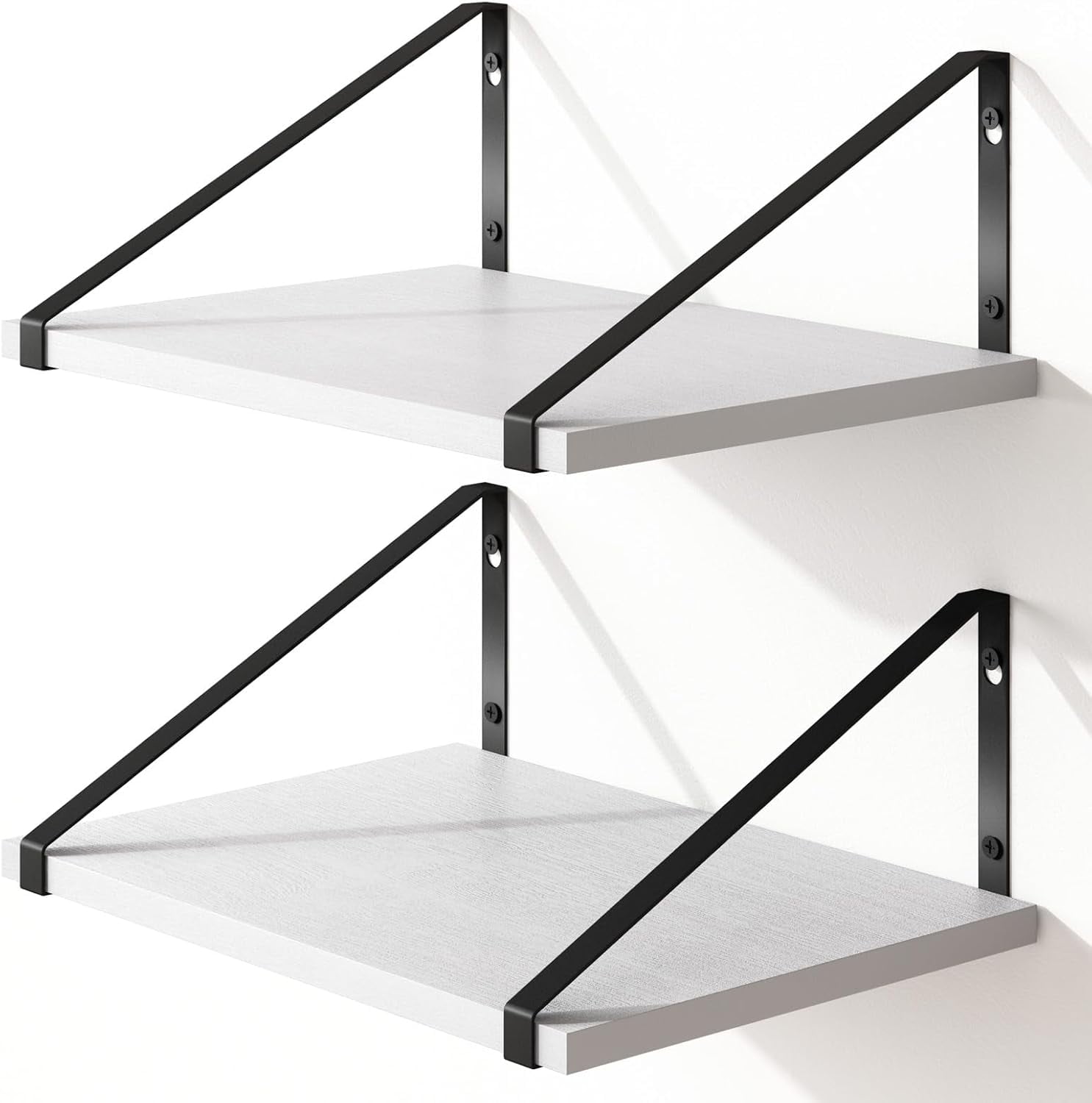 12 Inch Deep Shelves - White Floating Shelves, Rustic Wood Wall Shelf ...