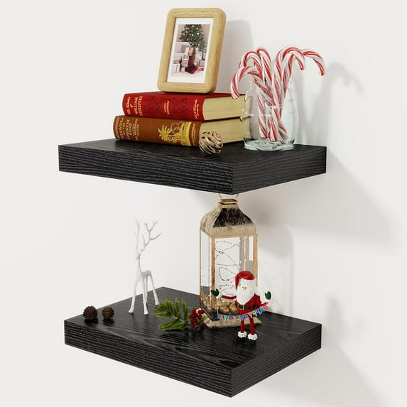 12 Inch Deep White Floating Shelves 16 x 12 Floating Shelf for Books ...