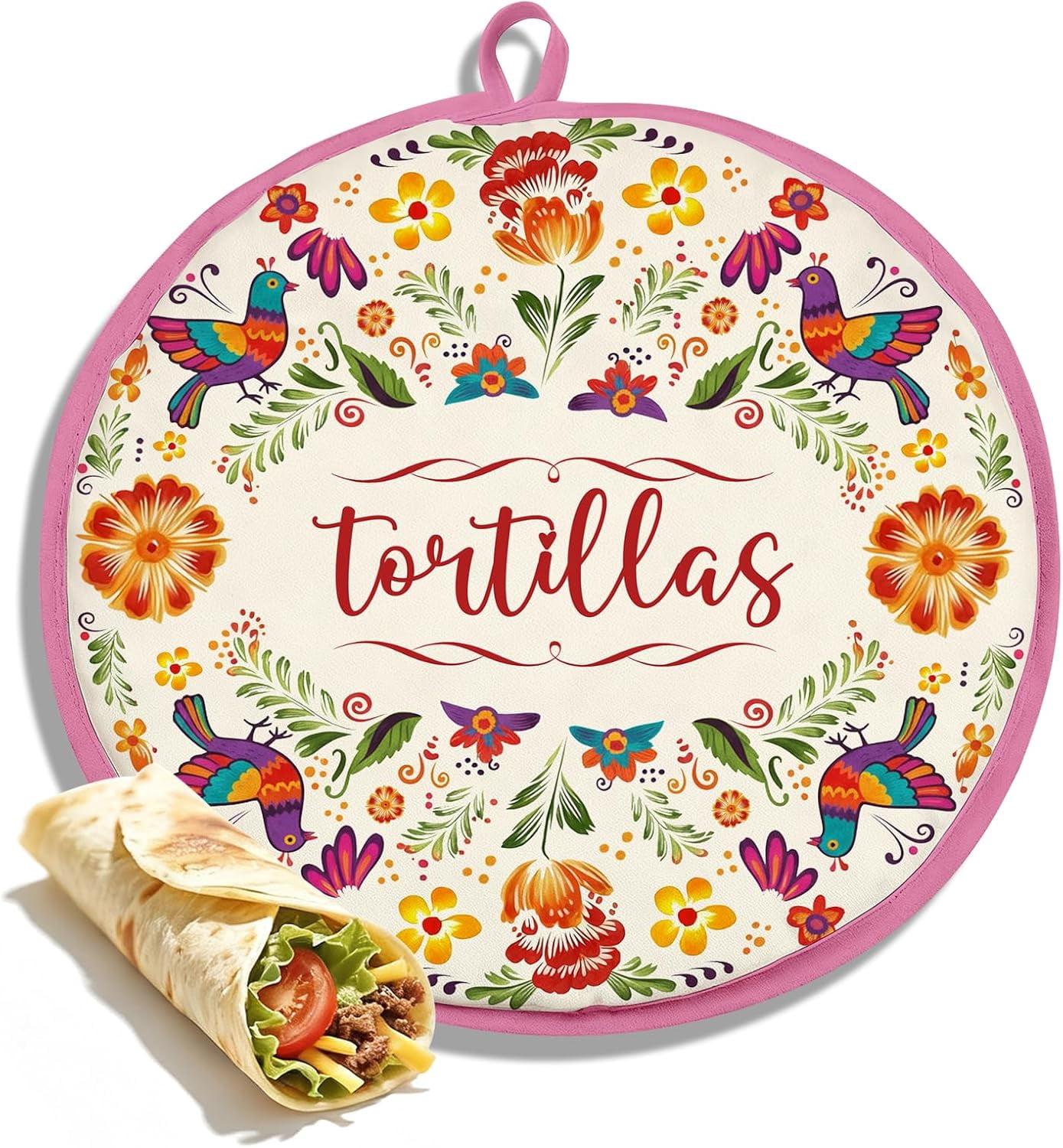 12 Inch Deer Tortilla Warmer Pouch, Microwavable Fabric Bag Keeps Food ...