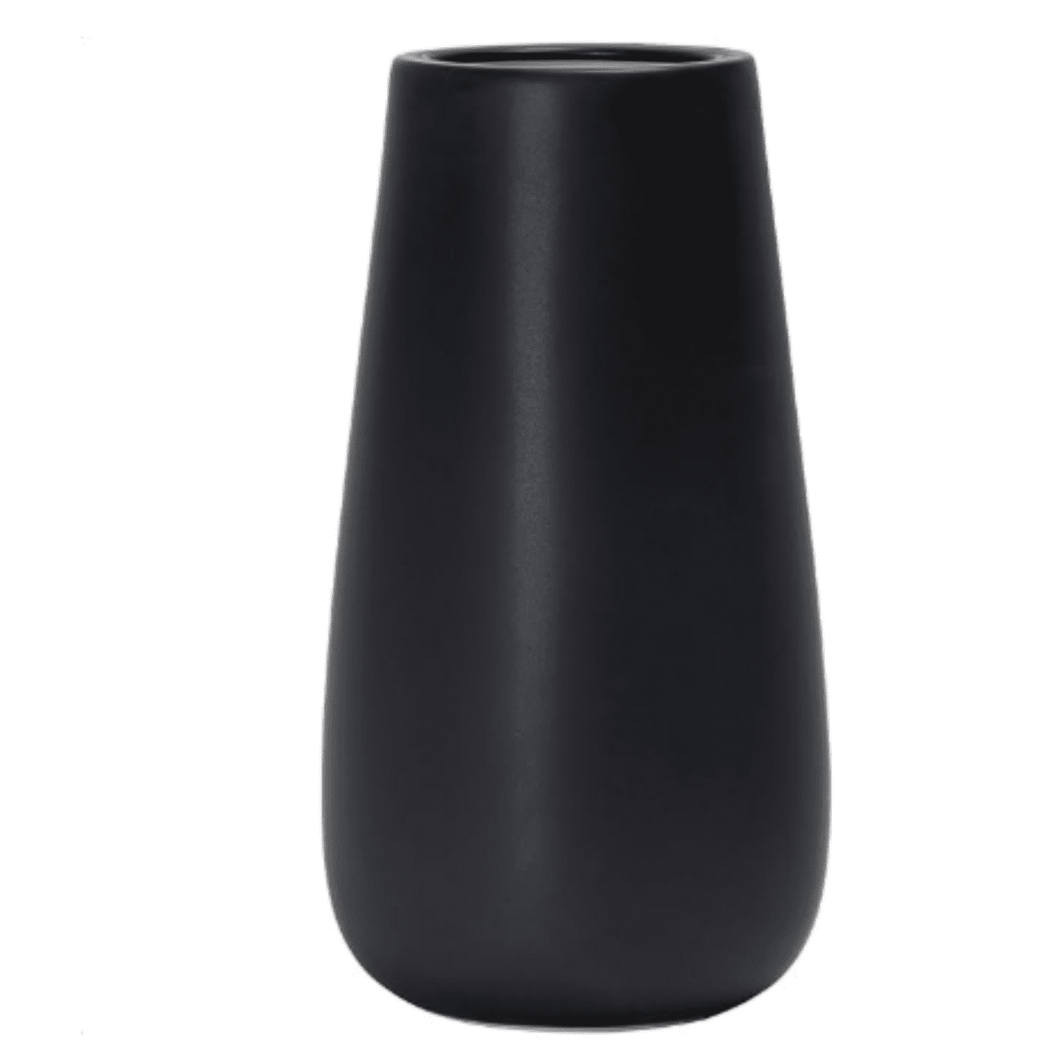 12 Inch Ebony Black Elegant Oval Ceramic Vase for Flowers, Home Décor ...