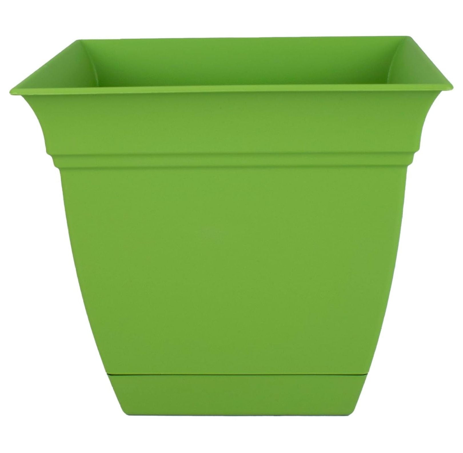 12 Inch Eclipse Square Planter with Saucer – Indoor Outdoor Plant Pot ...