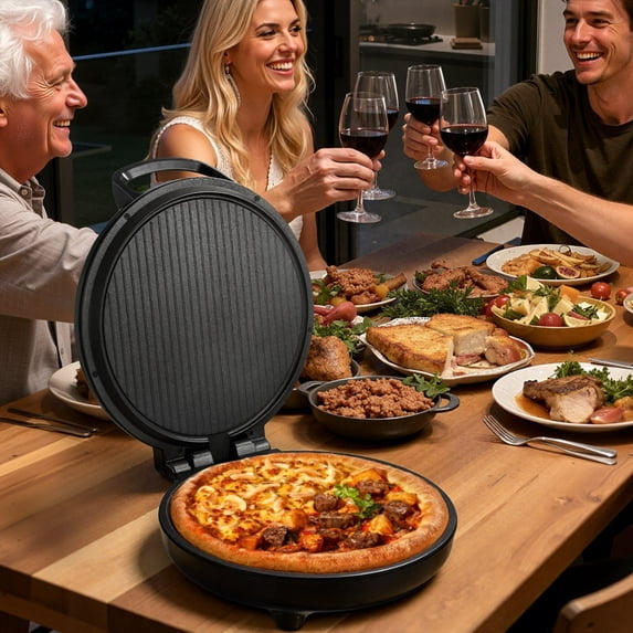 12 Inch Electric Pizza Oven 1200W Pizza Maker with Non Stick Coating ...