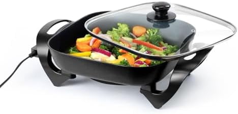 12-Inch Electric Skillet - 1400W Electric Pan with Adjustable ...