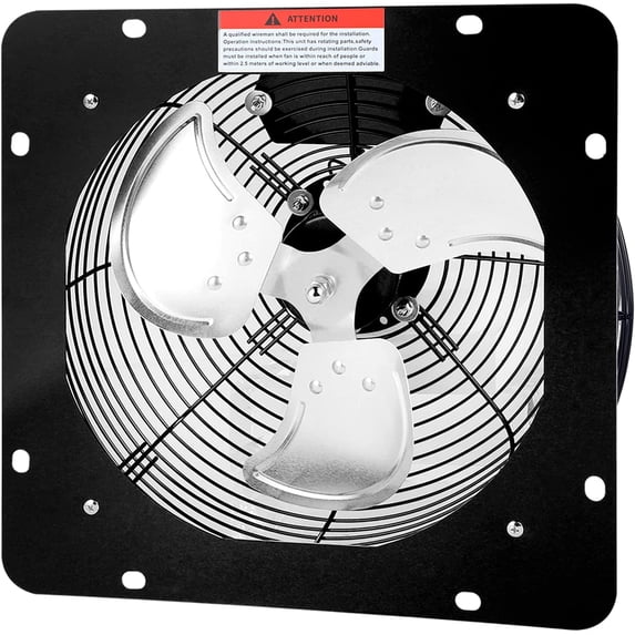 12 Inch Exhaust Fan Aluminum, High Speed 1300RPM, 1-Pack - Walmart.com