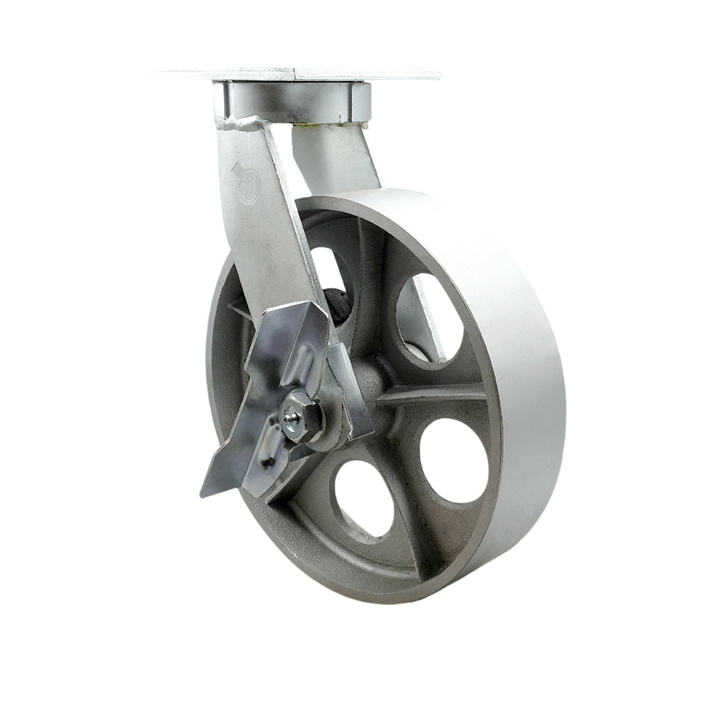 12 Inch Extra Heavy Duty Semi Steel Cast Iron Wheel Swivel Caster with ...