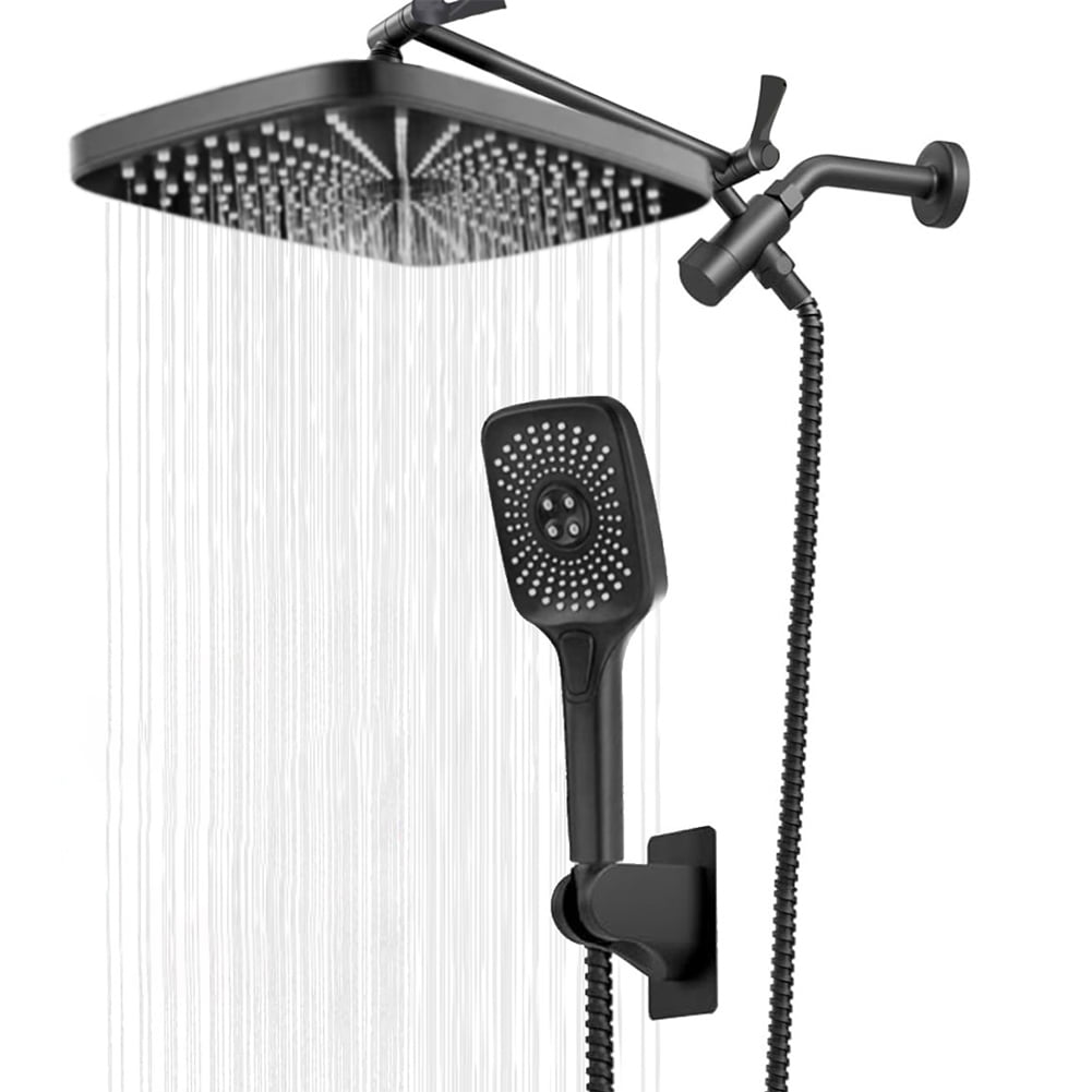 12 Inch Fixed Shower Head/Handheld Shower Head Combo Height/Angle ...