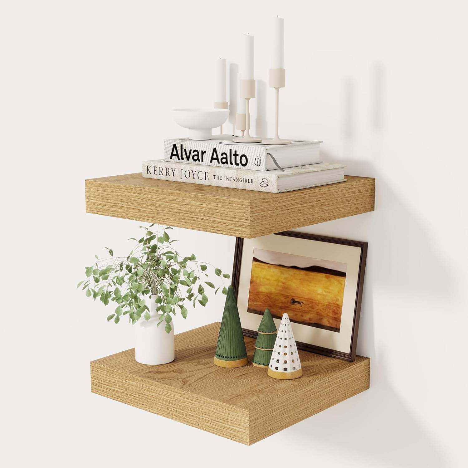 12 Inch Floating Shelf, Rustic Wood Wall Shelves for Wall Decor ...