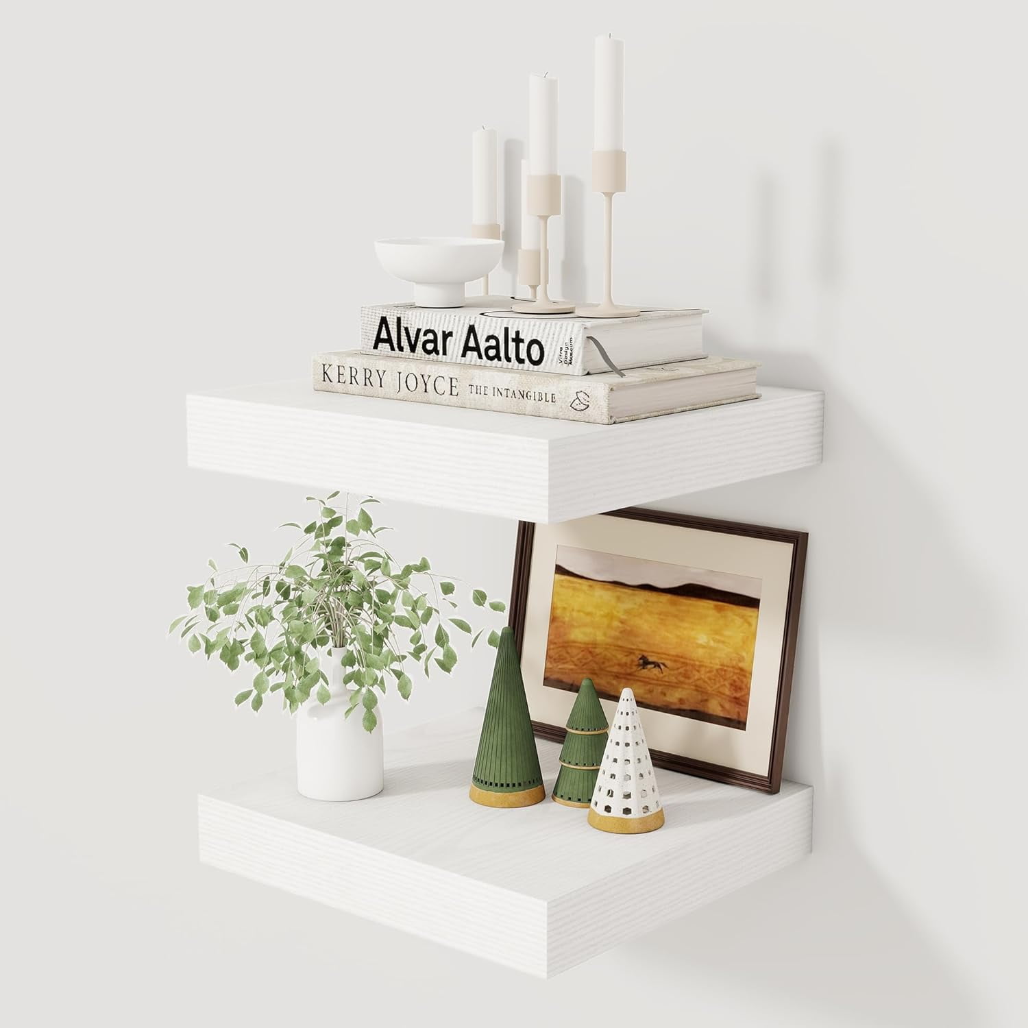 12 Inch Floating Shelf, Rustic Wood Wall Shelves for Wall Decor ...