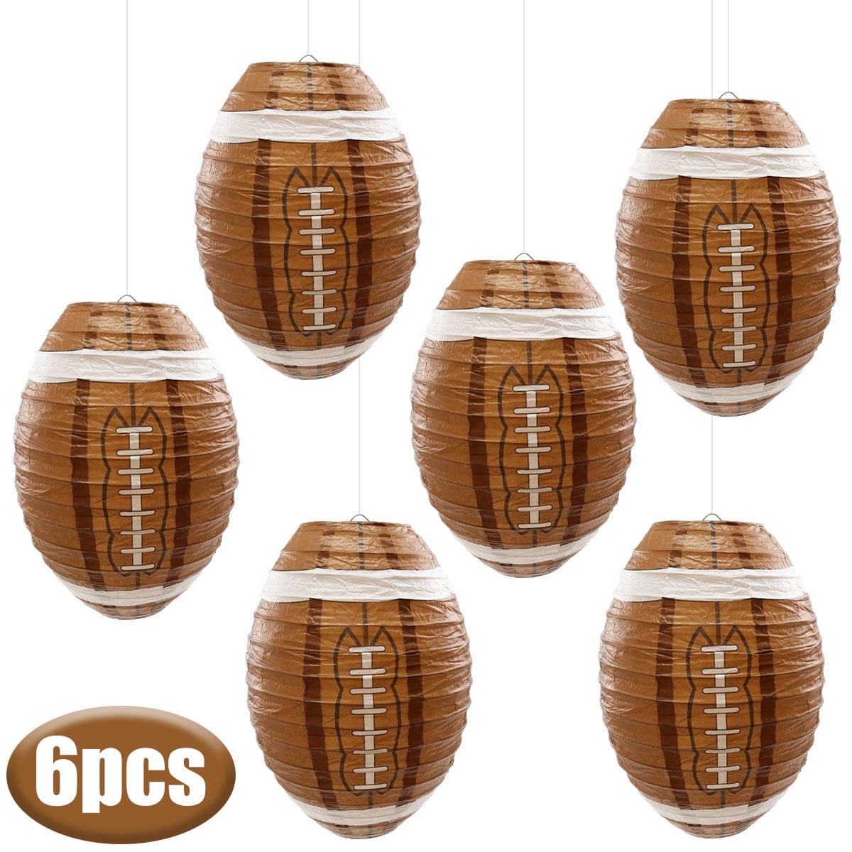 12 Inch Football Paper Lanterns - Sports Theme Hanging Decor for ...