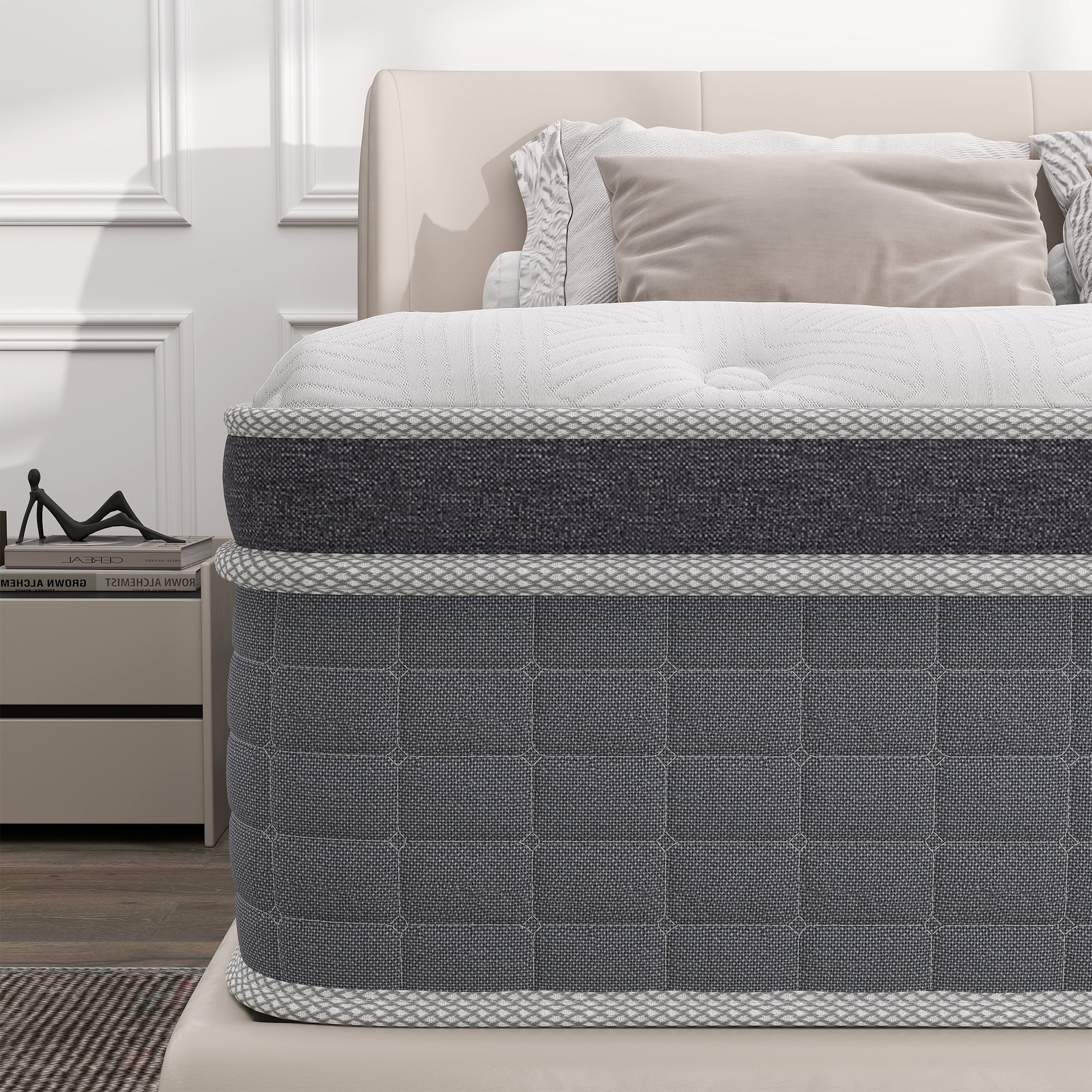 12 Inch Full Mattress Gel Memory Foam Spring Hybrid Mattress In A Box ...