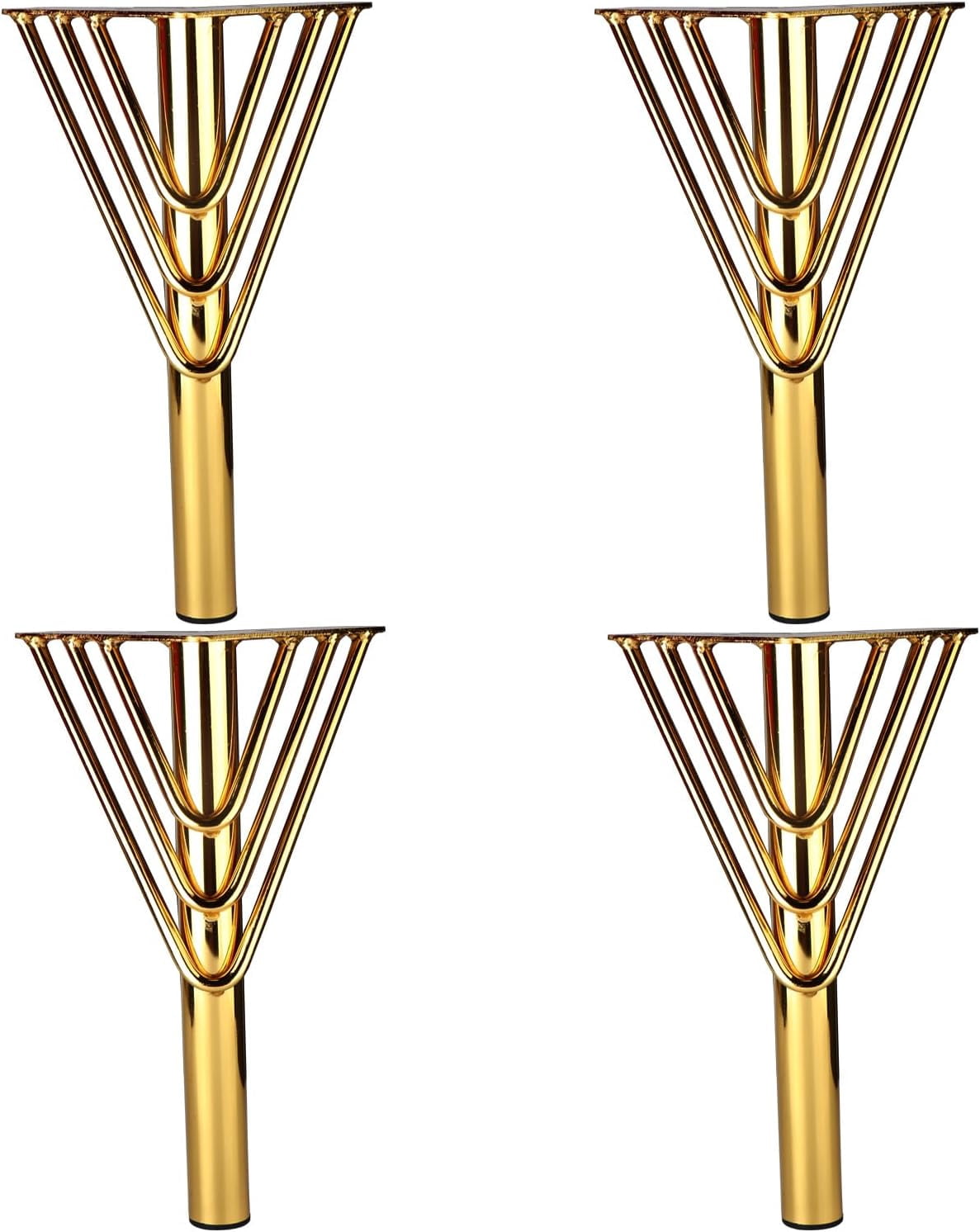 12 Inch Furniture Leg Gold Triangle Shaped Hairpin Furniture Table Feet ...