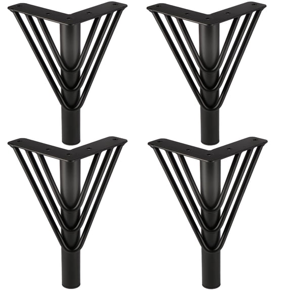 12 Inch Furniture Leg Gold Triangle Shaped Hairpin Table Feet 4pcs ...