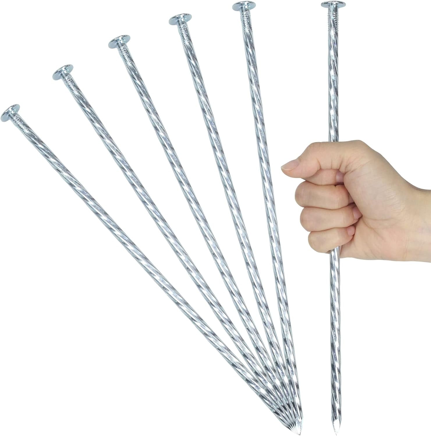 12 Inch Galvanized Landscape Stakes Metal Landscape Edging Anchoring ...