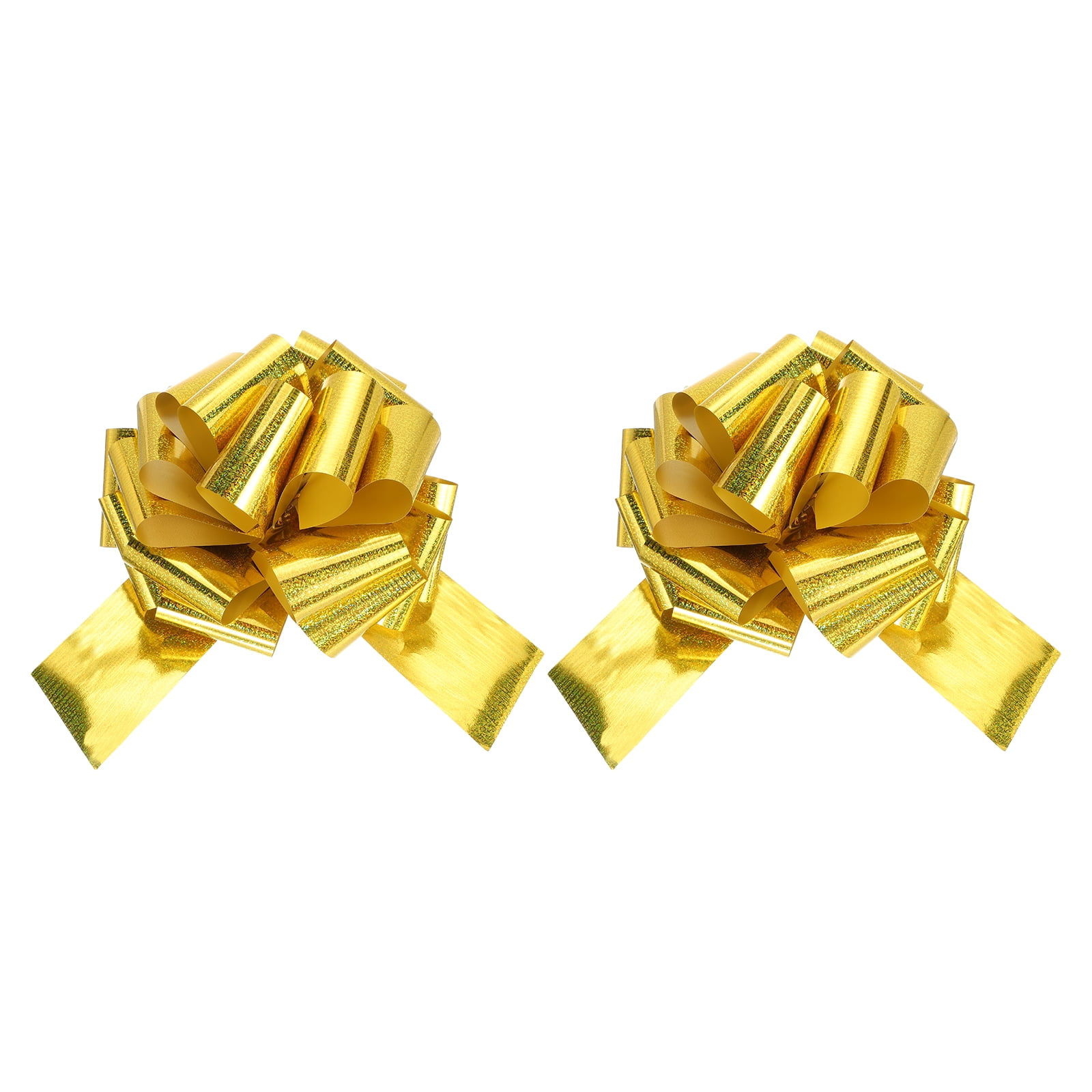 12 Inch Giant Large Pull Bow 2 Pcs Big Glitter Metallic Car Bows Ribbon ...