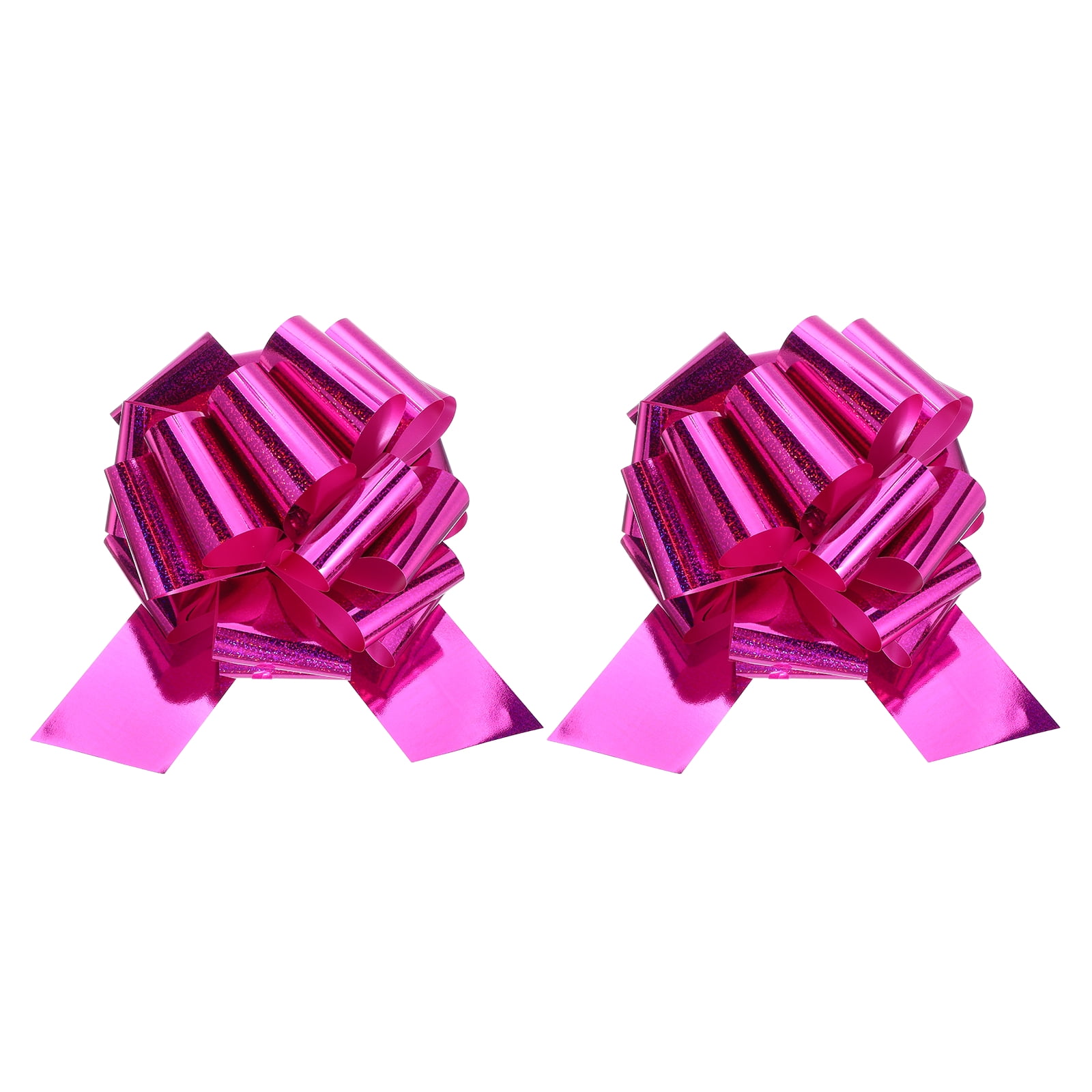 12 Inch Giant Large Pull Bow 2 Pcs Big Glitter Metallic Car Bows Ribbon ...